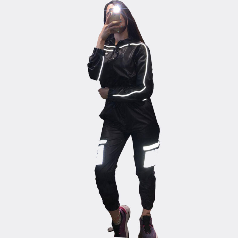 Women's Back Reflective Outfit Casual Suit Set - Luvion Fashion